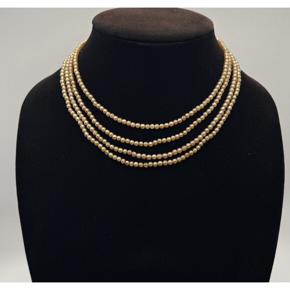 The Unbranded Brand | Jewelry | Vintage 4 Strand Faux Pearl Necklace ...